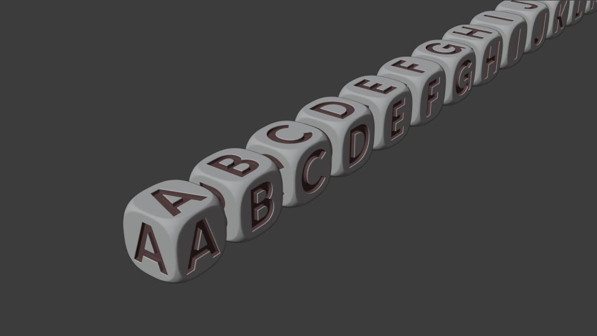 3D model Lettered Dice - Alphabet VR / AR / low-poly | CGTrader