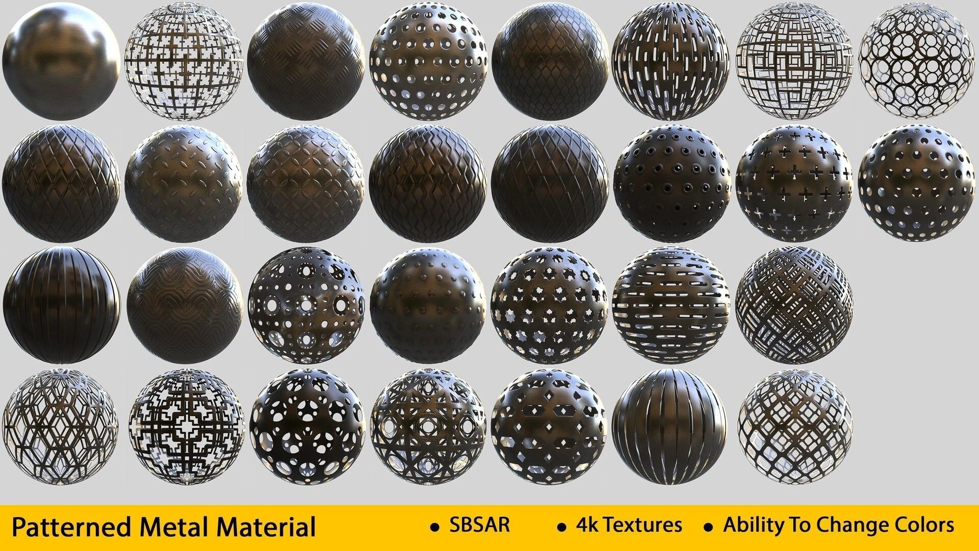 30 Metal Pattern Texture - 4k PNG - SBSAR Texture | CGTrader