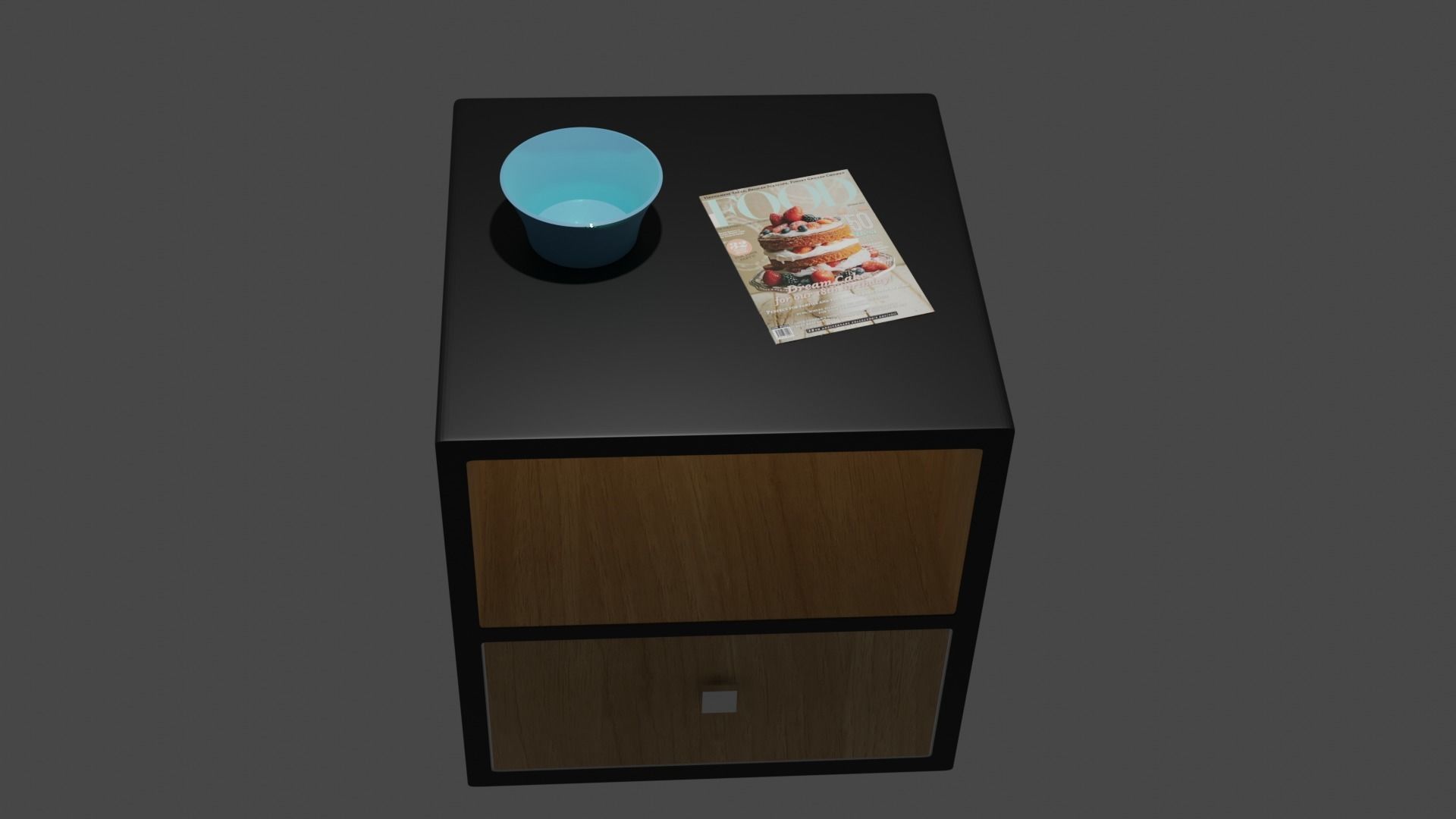Bedside Table-Drawer-Shelf 3D model | CGTrader