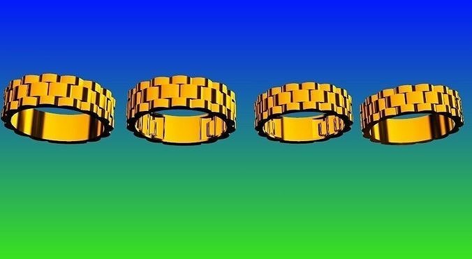 4 Rings four metal 3D model 3D printable | CGTrader