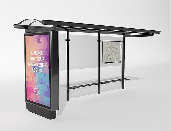 bus stop free 3D model | CGTrader