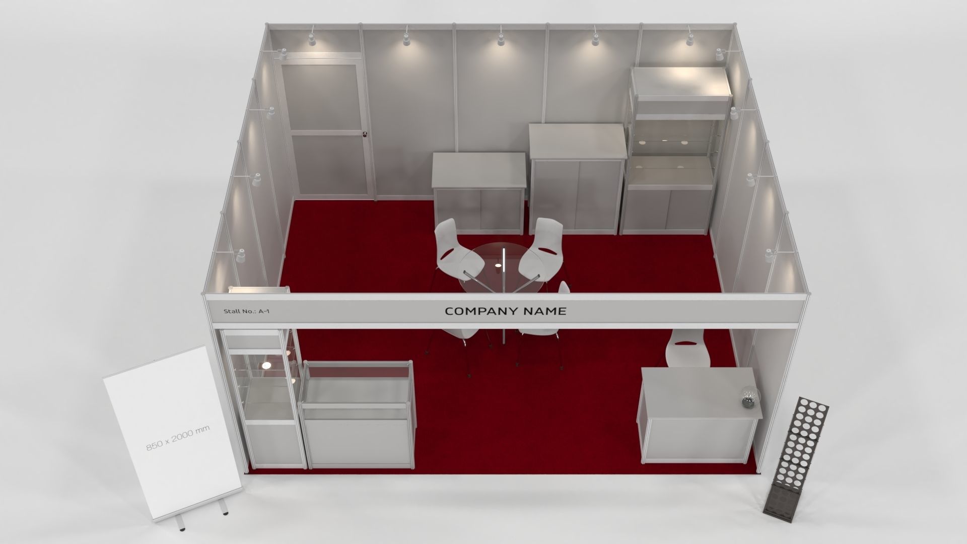 Octanorm Stall Setup 3D model | CGTrader