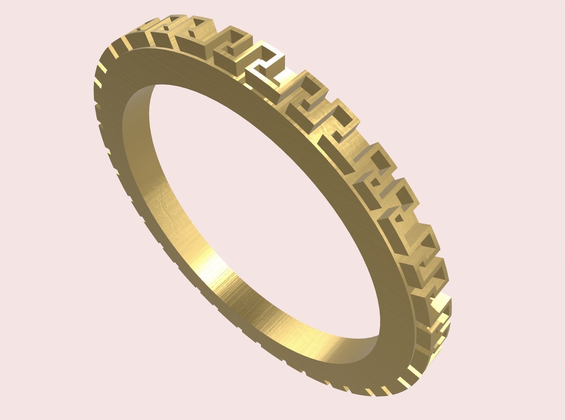 Geometric pattern ring stl 3D model 3D printable | CGTrader