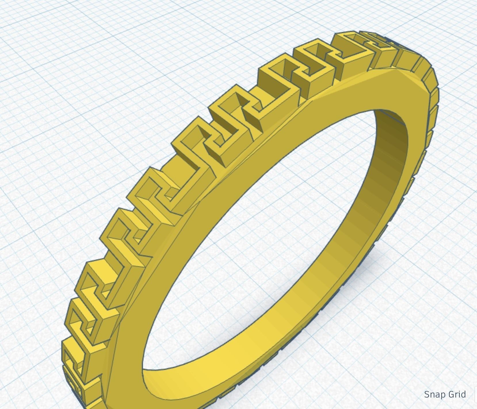 Geometric pattern ring stl 3D model 3D printable | CGTrader