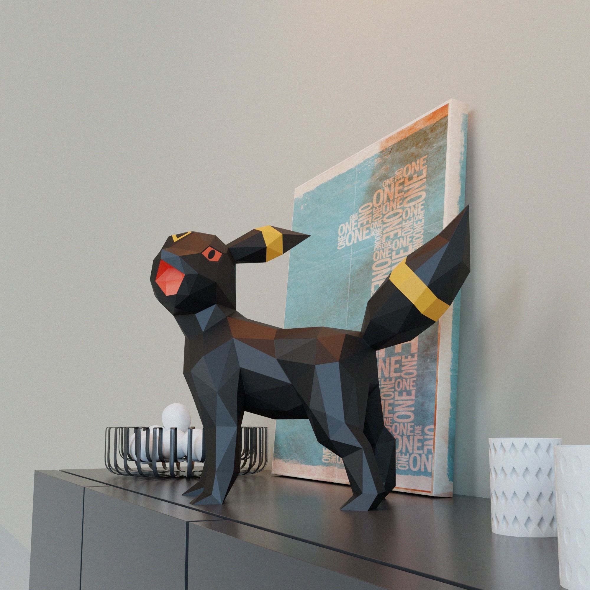 UMBREON POKEMON LOW POLY 3D model | CGTrader