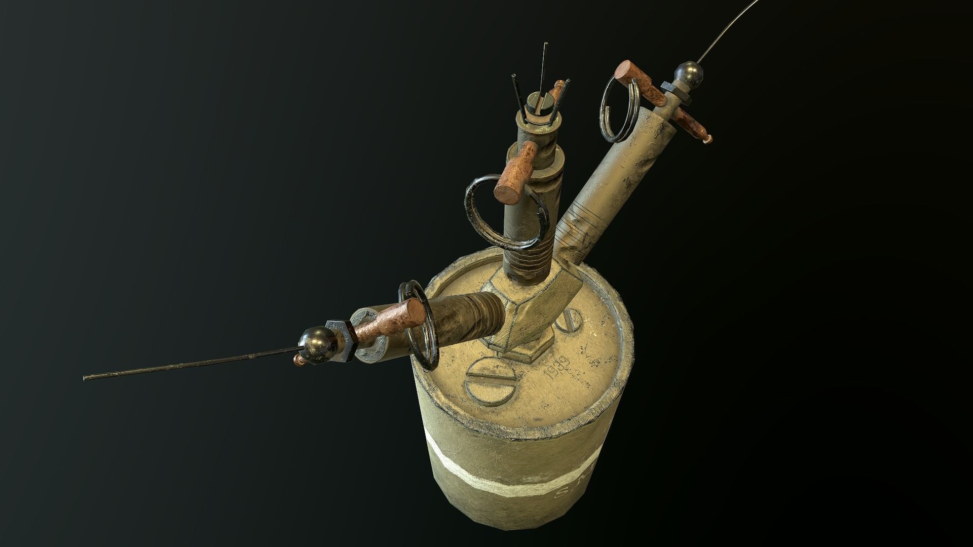 3D model S-mine 35 German Grenade mine WW2 VR / AR / low-poly | CGTrader