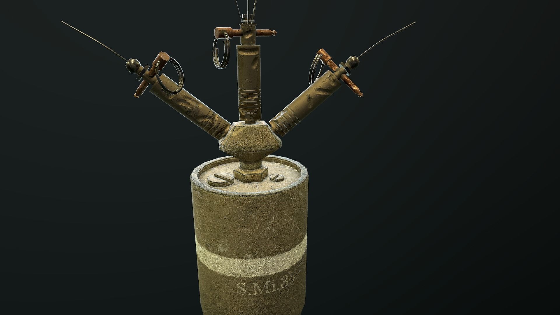 3D model S-mine 35 German Grenade mine WW2 VR / AR / low-poly | CGTrader