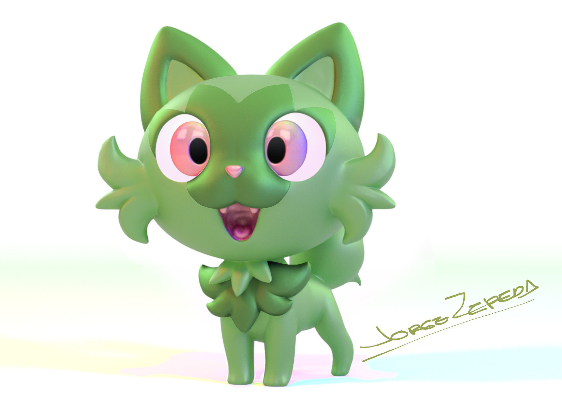 SPRIGATITO FROM POKEMON SCARLETT AND VIOLET 3D model 3D printable ...