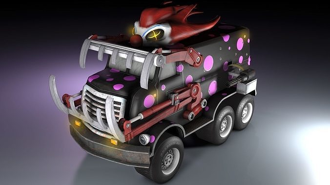 Darktooth toy truck with polka dots 3D model | CGTrader