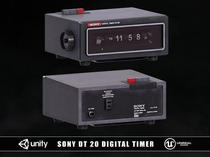 3D model Sony DT 20 Digital Timer VR / AR / low-poly | CGTrader