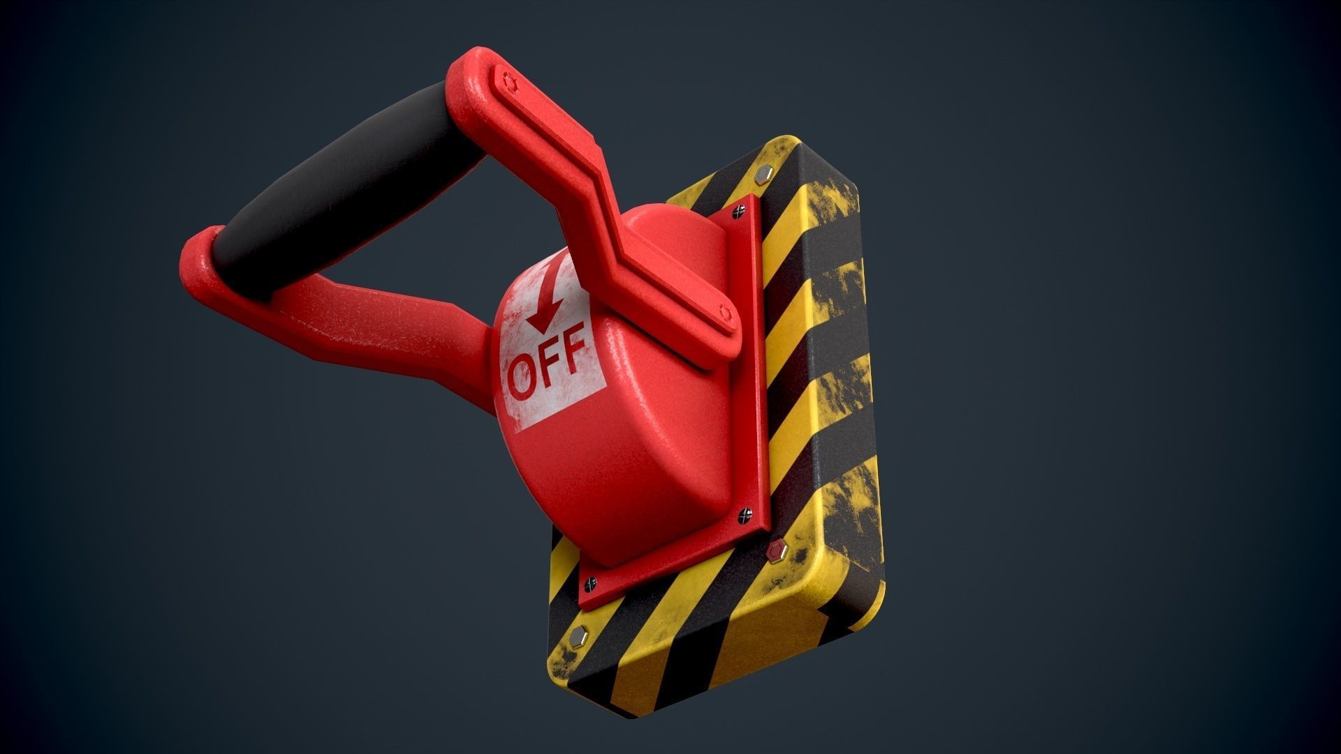 3D model Sci Fi Red Lever power switch VR / AR / low-poly | CGTrader