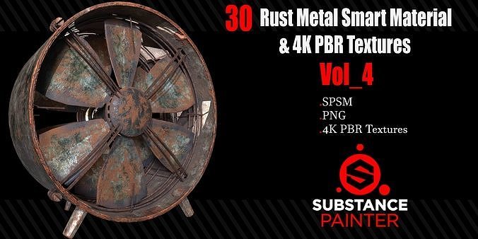30 Rust Metal Smart Materials 4KPBR Textures Vol 4 Texture | CGTrader