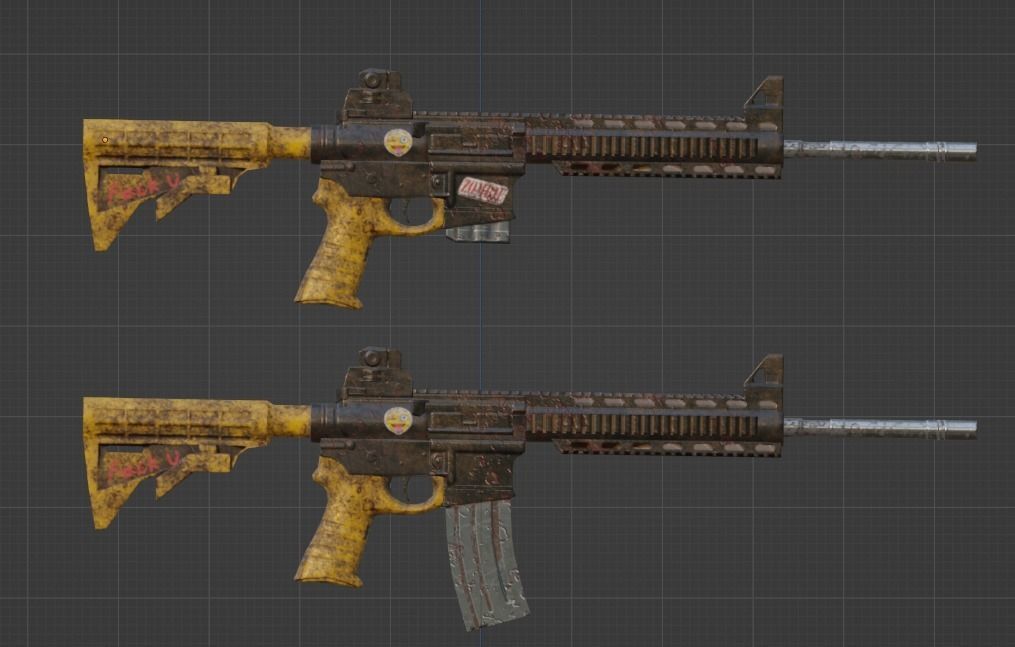 3D model Low poly AR-15 military Gun VR / AR / low-poly | CGTrader