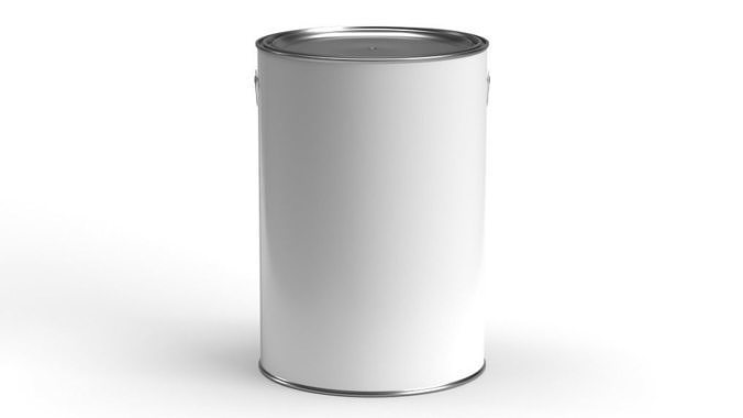 Gallon paint can with plastic handle 3D model | CGTrader
