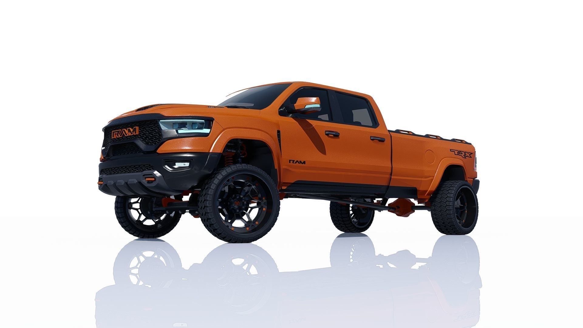 Ram 1500 TRX Extended Wheel Base Lifted 3D model | CGTrader