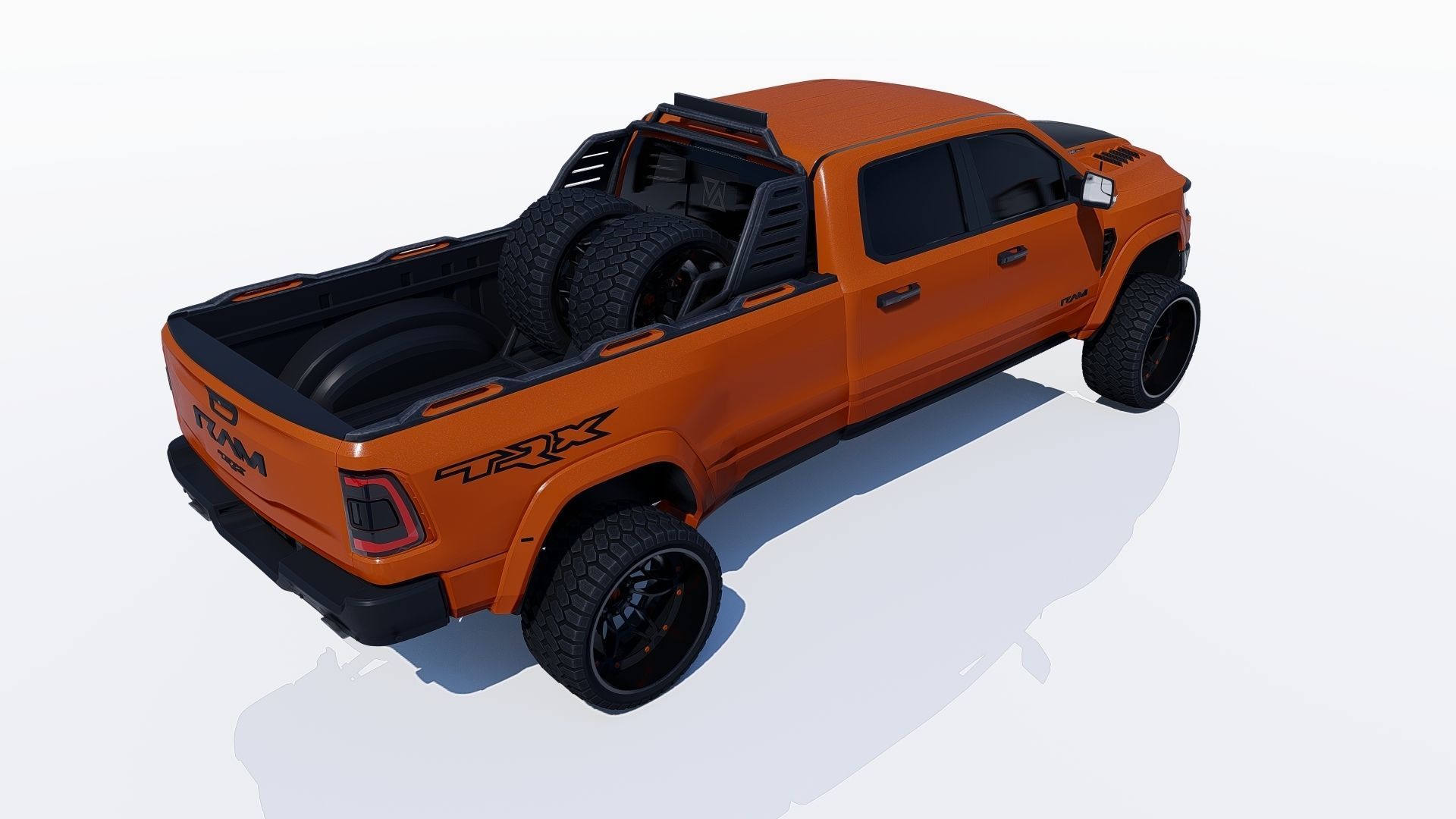 Ram 1500 TRX Extended Wheel Base Lifted 3D model | CGTrader