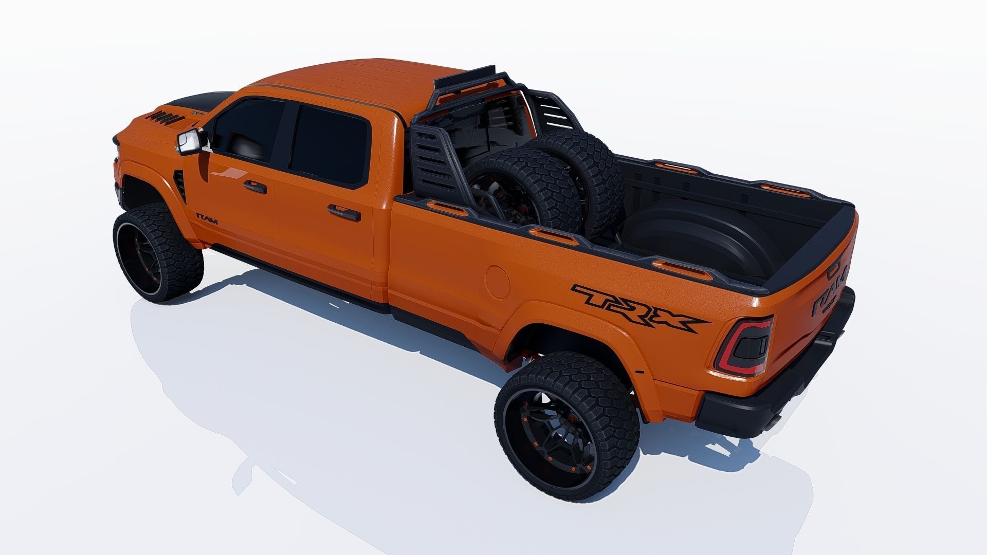 Ram 1500 TRX Extended Wheel Base Lifted 3D model | CGTrader