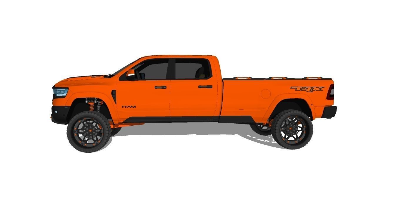 Ram 1500 TRX Extended Wheel Base Lifted 3D model | CGTrader