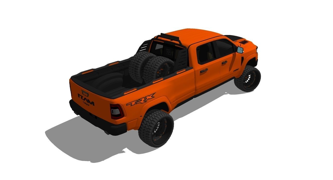 Ram 1500 TRX Extended Wheel Base Lifted 3D model | CGTrader