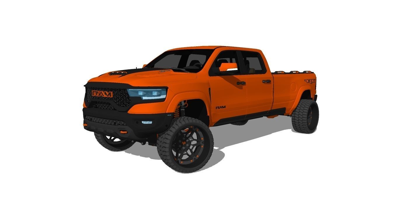 Ram 1500 TRX Extended Wheel Base Lifted 3D model | CGTrader