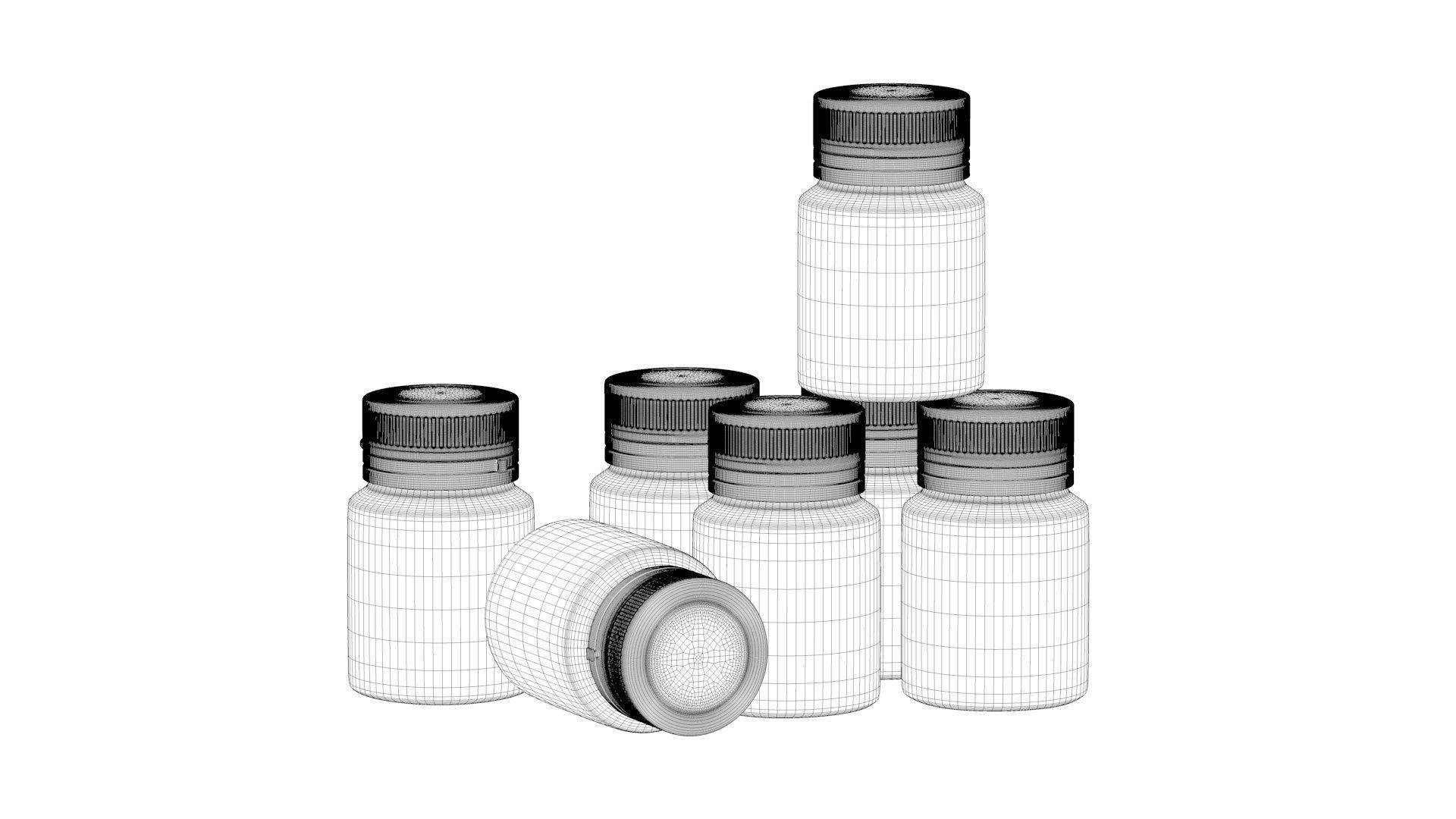 Gouache color paint jars 3D model | CGTrader