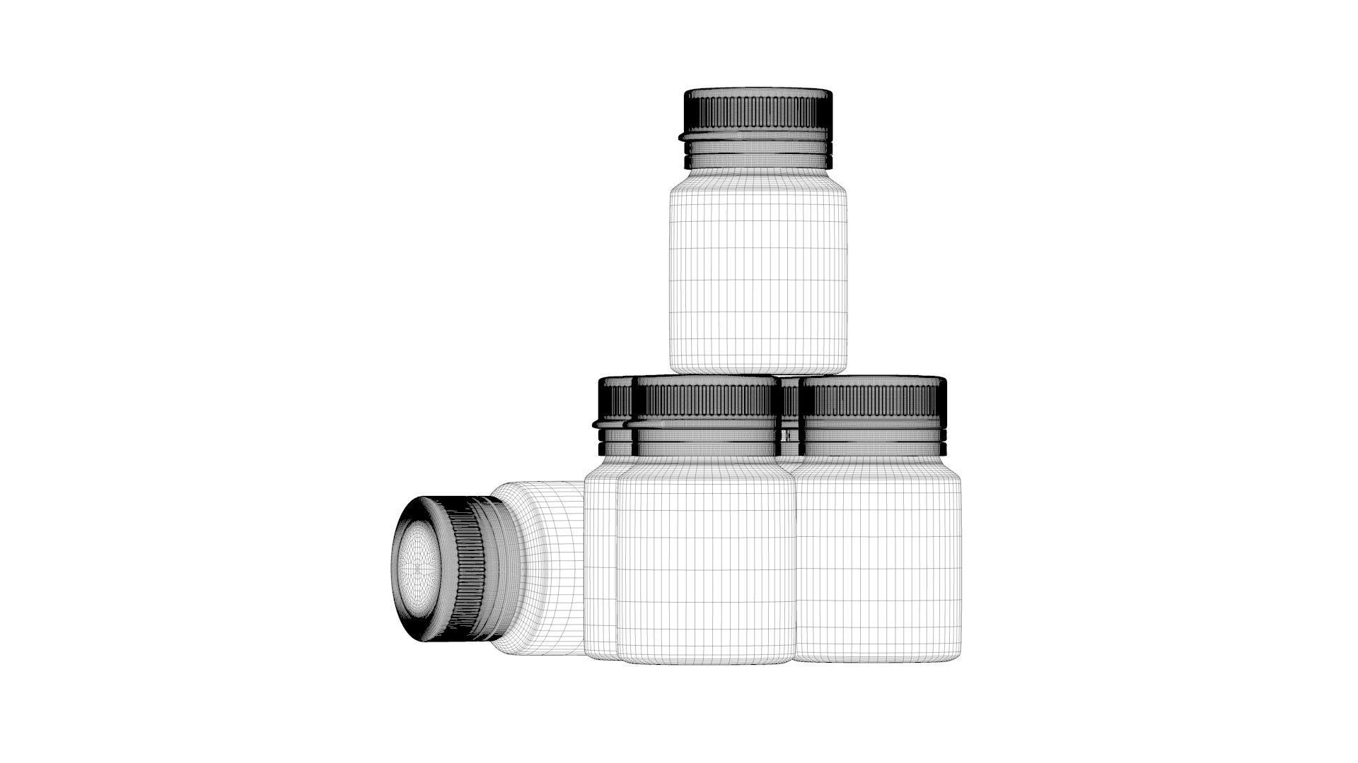 Gouache color paint jars 3D model | CGTrader