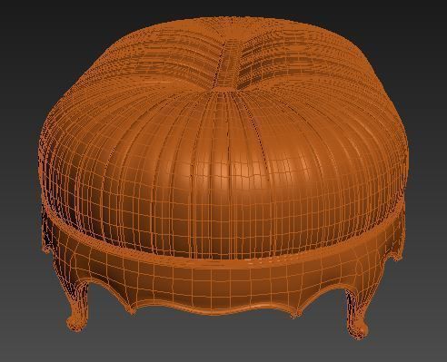 3D model classical Footstool VR / AR / low-poly | CGTrader