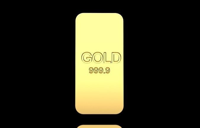 plate gold 999 3D model 3D printable | CGTrader