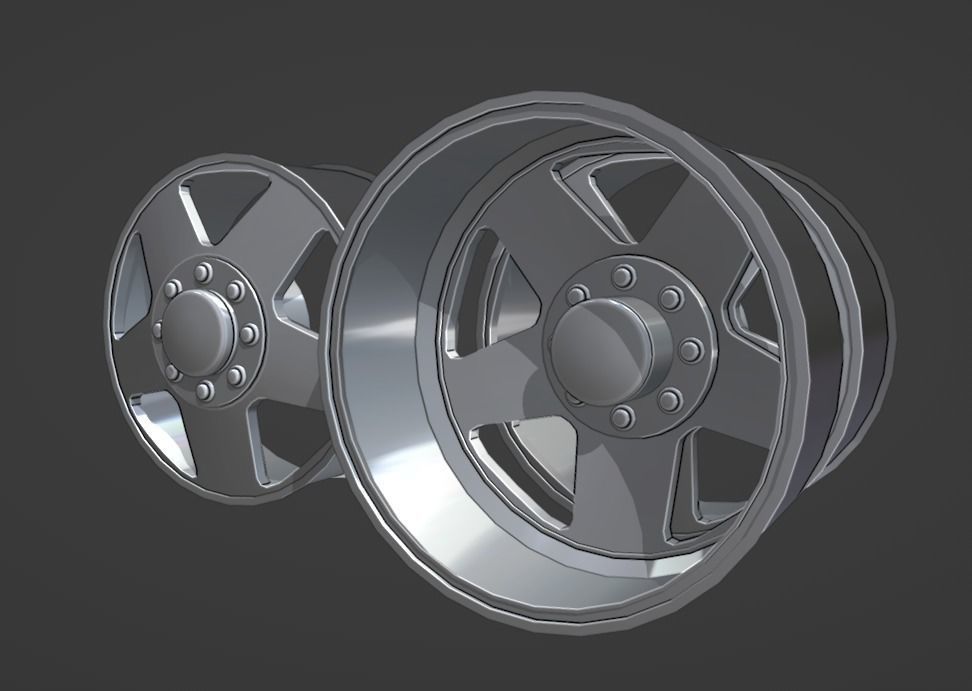 3D model 5 Star Dually Wheels VR / AR / low-poly | CGTrader