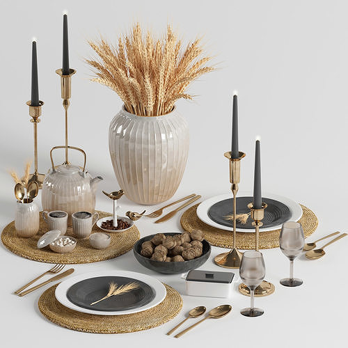 tableware set04 3D model | CGTrader