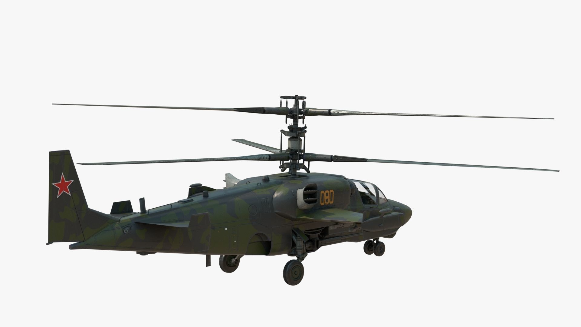 3D model Attack Helicopter KA52 Black Shark Hokum VR / AR / low-poly ...