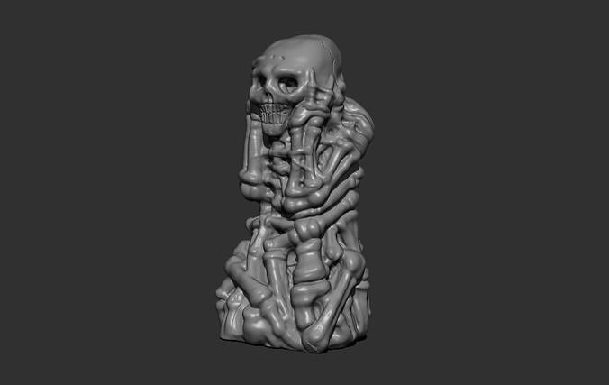 hell skeleton 3D model 3D printable | CGTrader