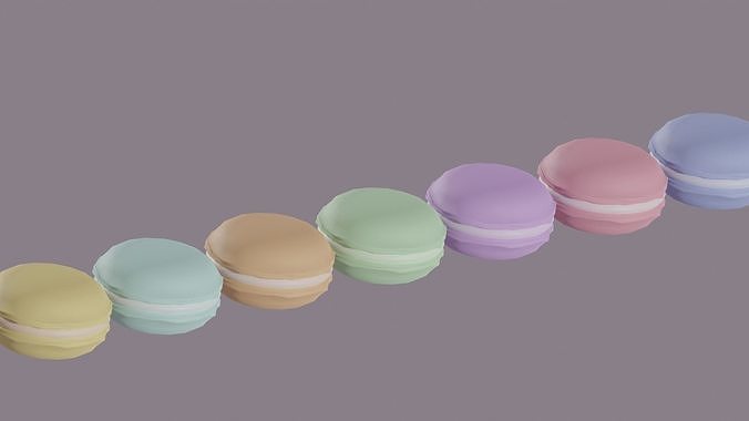 Macarons 3D model | CGTrader
