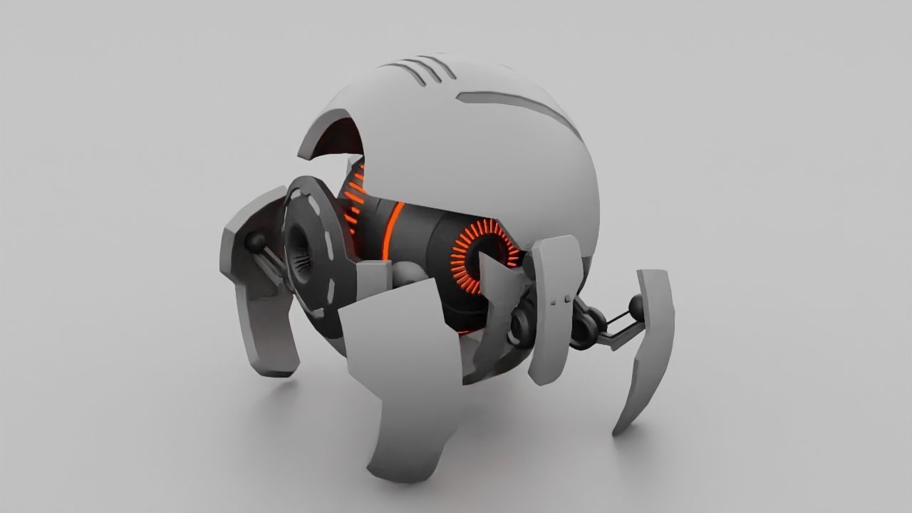 ball robot rigged animated character 3D model animated rigged | CGTrader