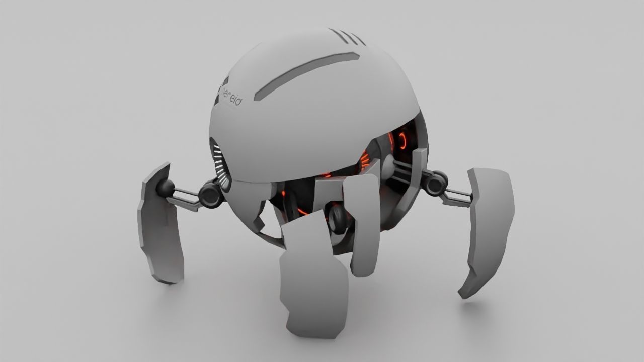 ball robot rigged animated character 3D model animated rigged | CGTrader