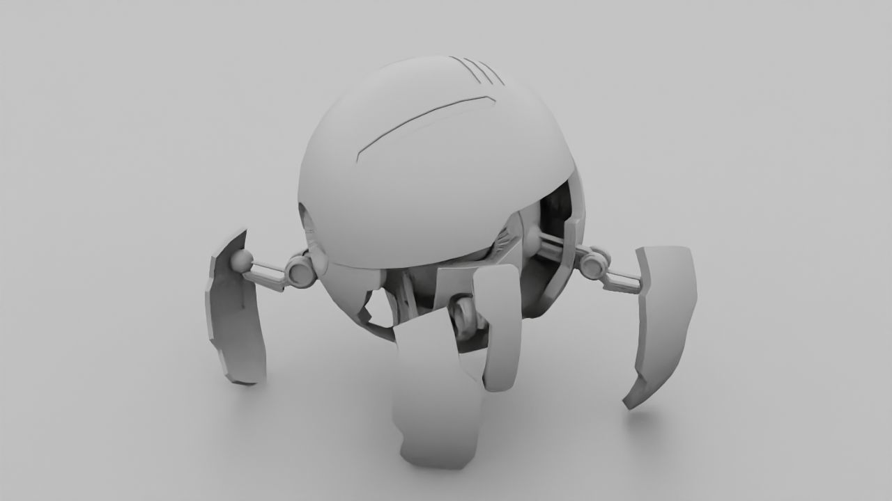 ball robot rigged animated character 3D model animated rigged | CGTrader