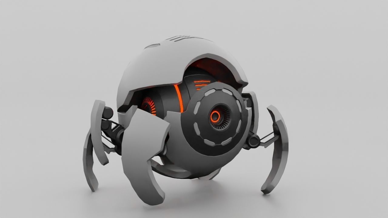 ball robot rigged animated character 3D model animated rigged | CGTrader
