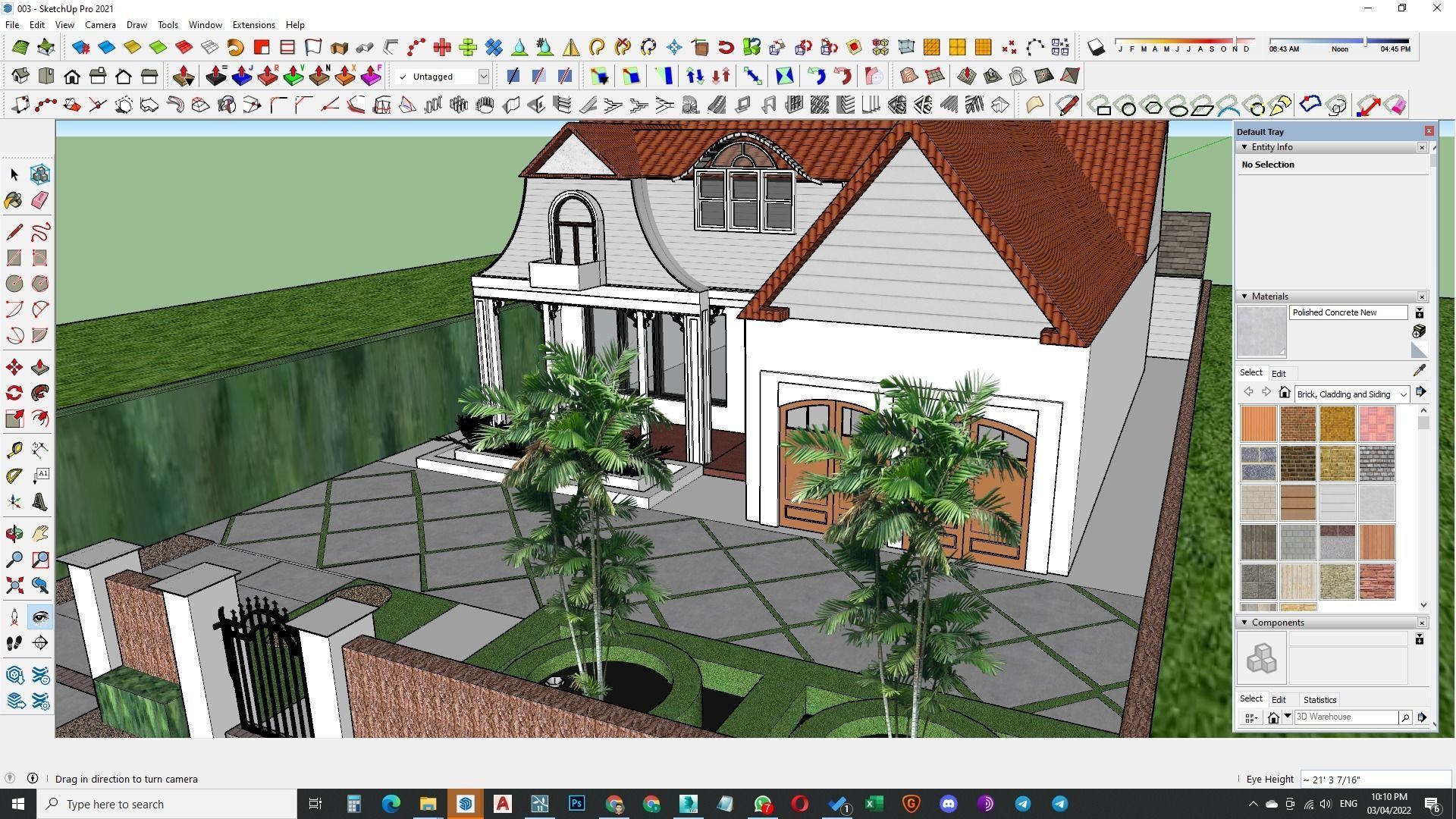 Front yard design of Residential house 3d model 3D model | CGTrader