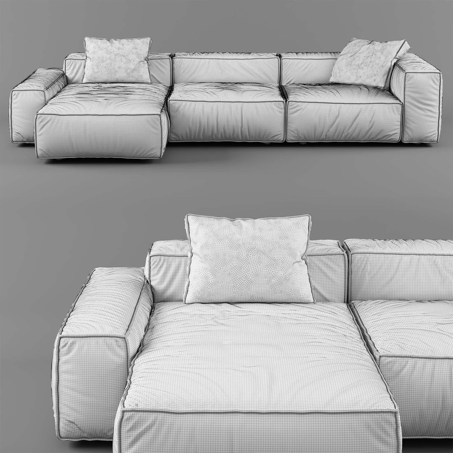 Modern Modular Corner Sofa 02 3D model | CGTrader