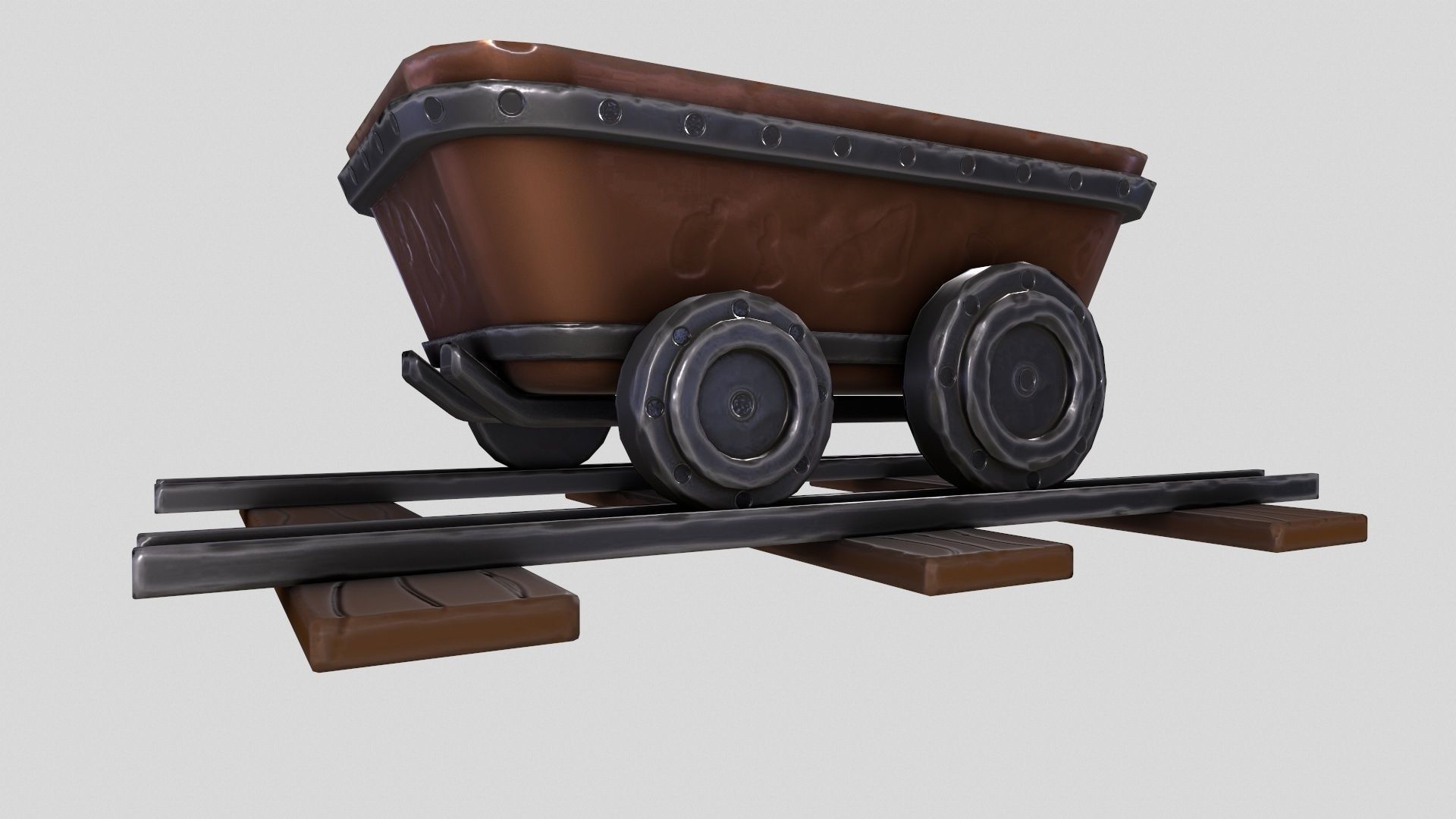 Stylized MineCart free VR / AR / low-poly 3D model | CGTrader