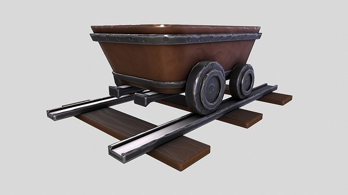 Stylized MineCart free VR / AR / low-poly 3D model | CGTrader