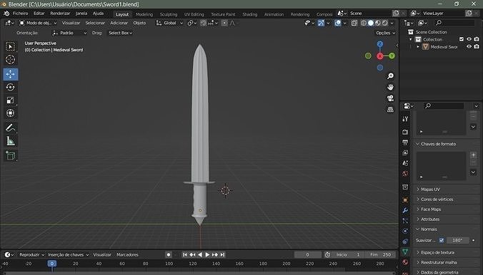 Medieval Sword MediumPoly 3D model | CGTrader