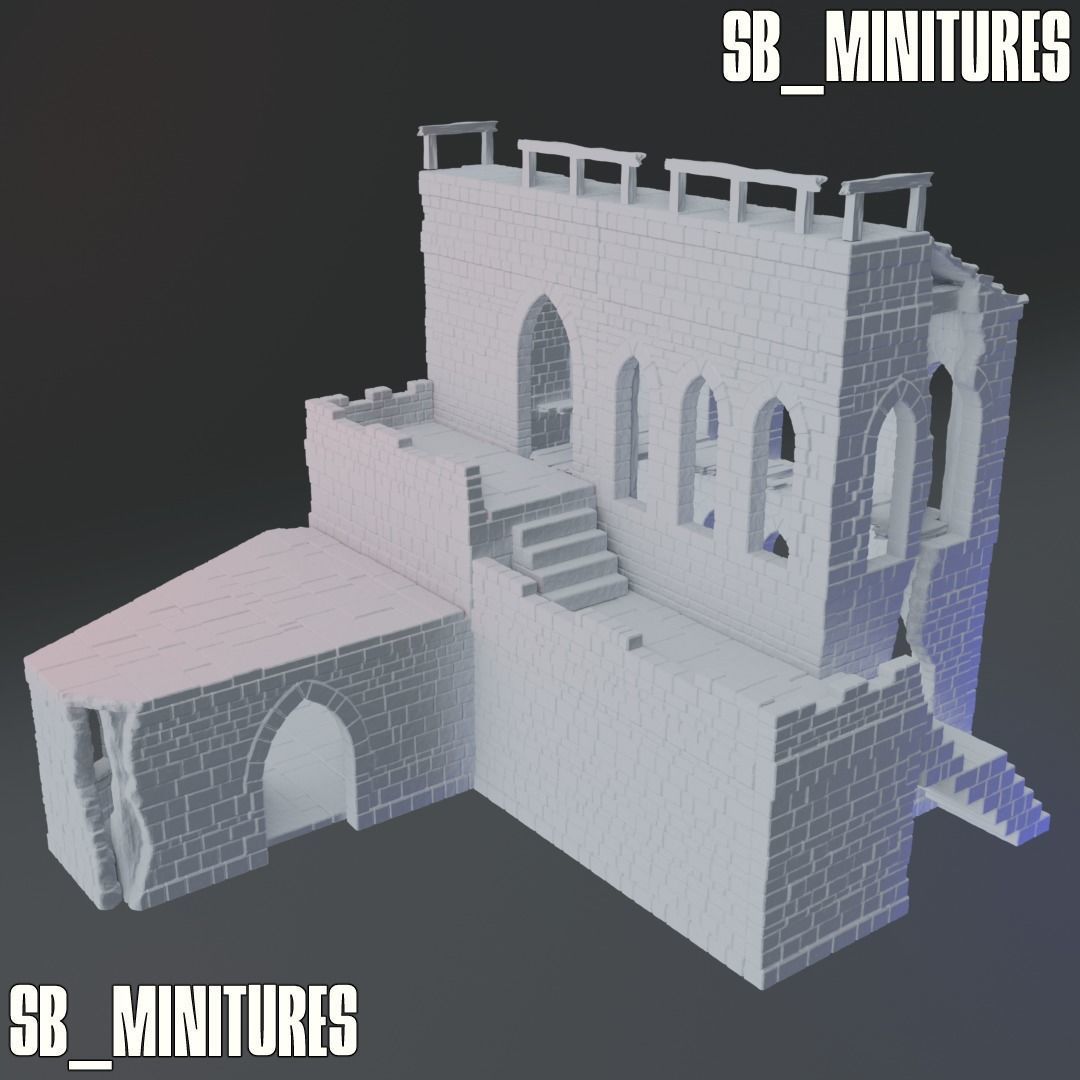 Undead Burg Building 3D model 3D printable | CGTrader