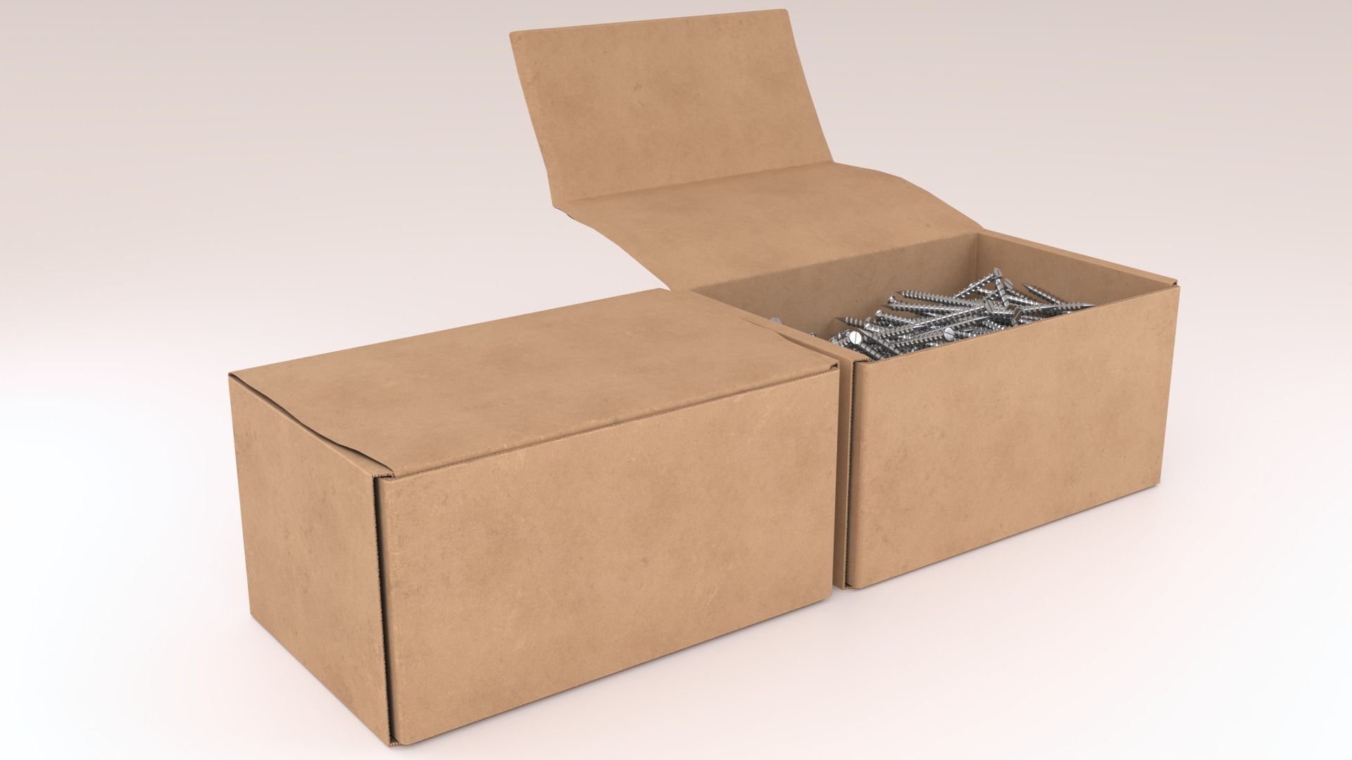 Boxes of Nails and Screws 3D model | CGTrader