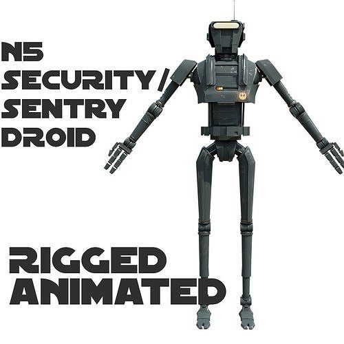 New Republic Security Droid 3D model animated rigged | CGTrader