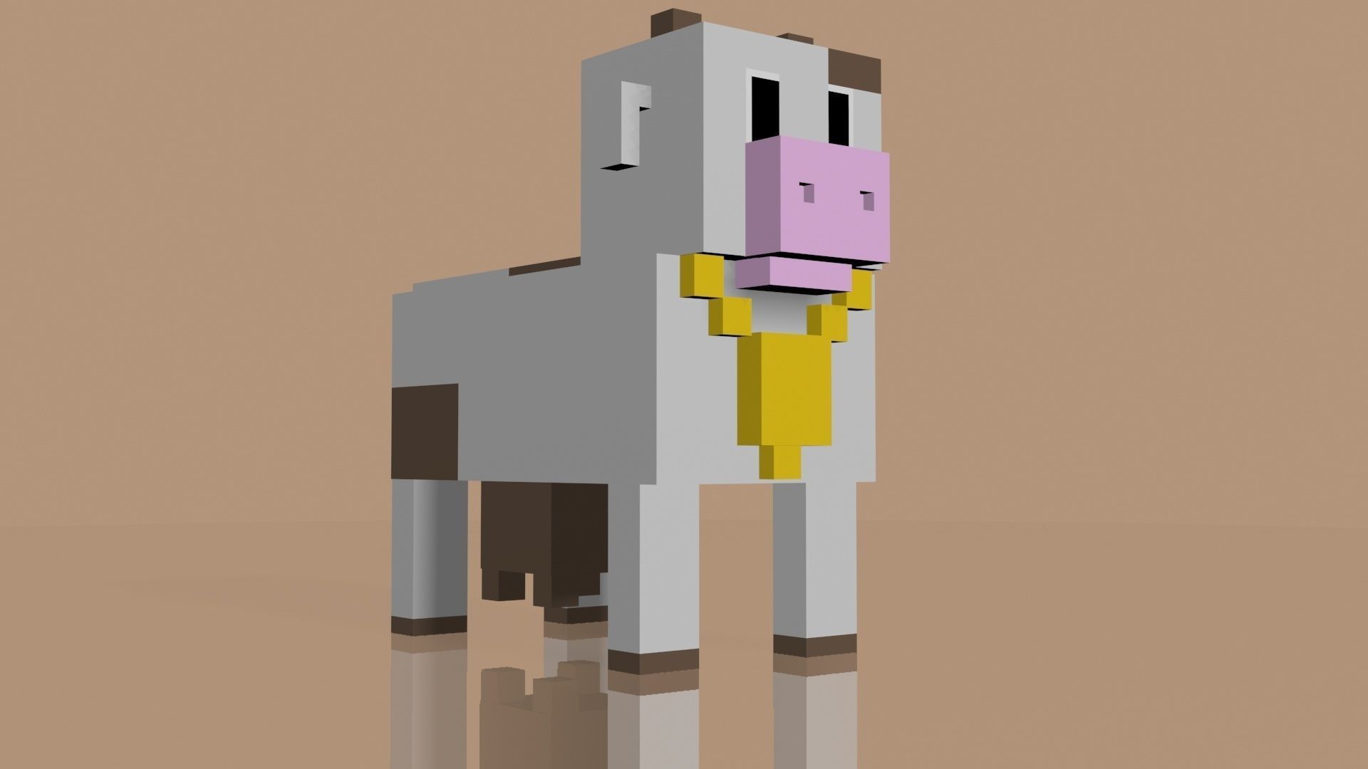 3D model Voxel Cow - Low Poly VR / AR / low-poly | CGTrader
