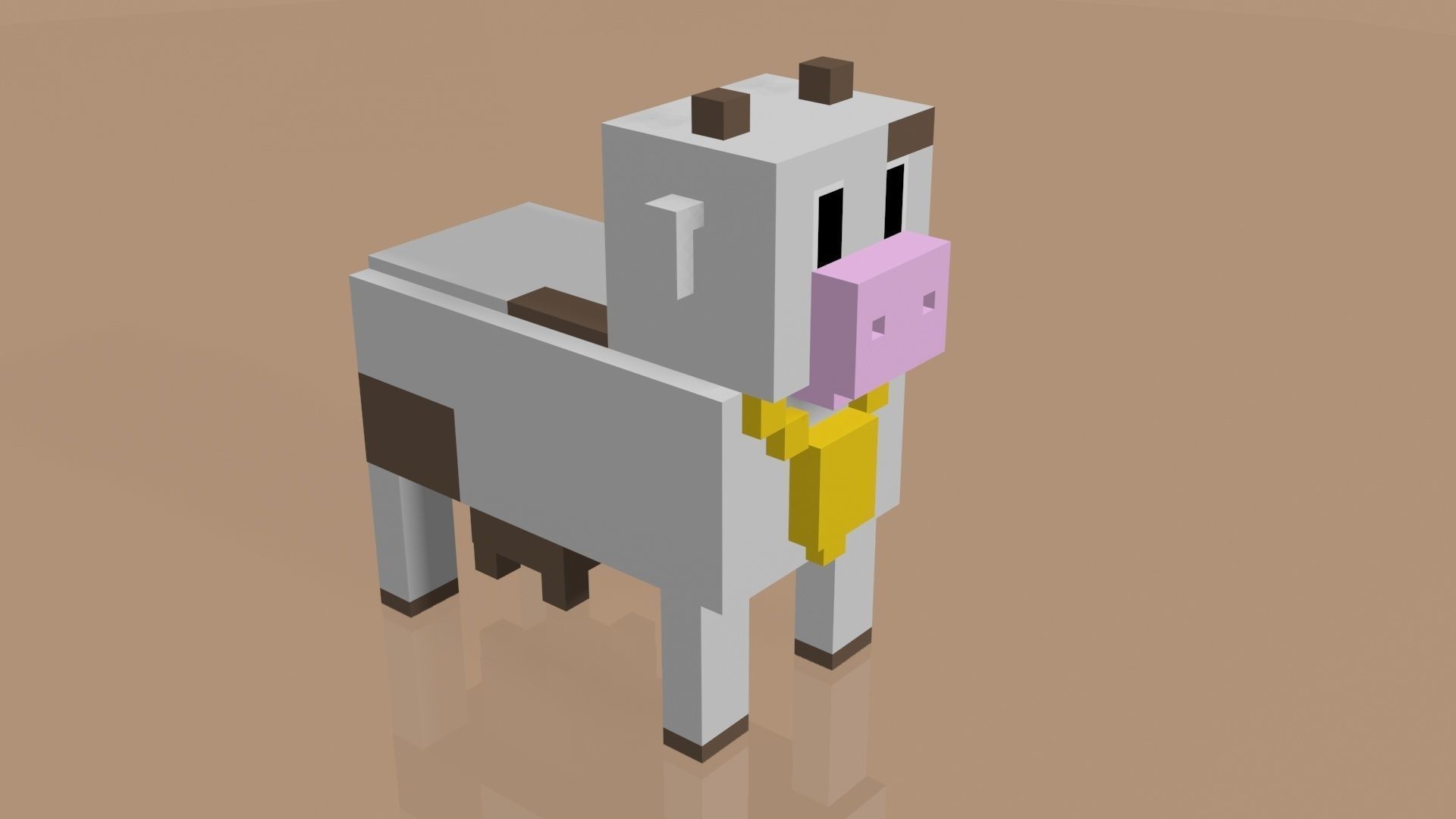 3D model Voxel Cow - Low Poly VR / AR / low-poly | CGTrader