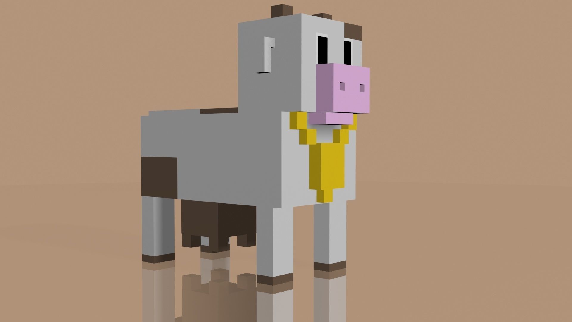 3D model Voxel Cow - Low Poly VR / AR / low-poly | CGTrader