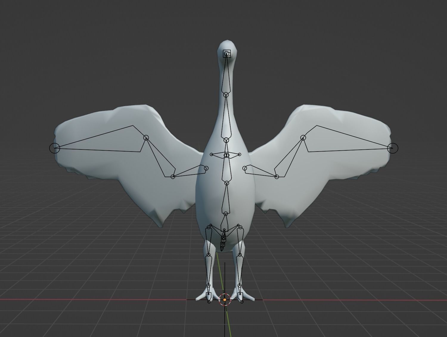 Low Poly Goose Rigged With Realistic Texture 3D model rigged | CGTrader