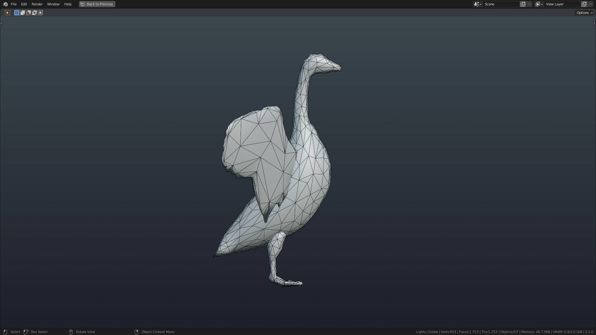 Low Poly Goose Rigged With Realistic Texture 3D model rigged | CGTrader